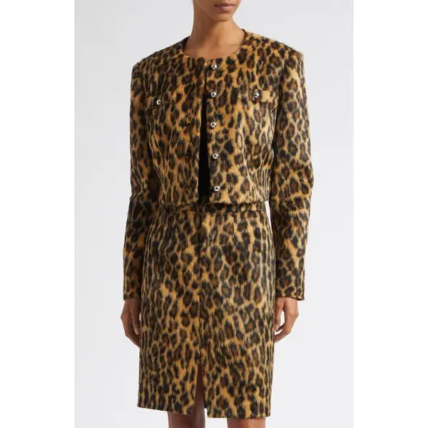 TOCCIN Aivana Faux Fur Cropped Jacket