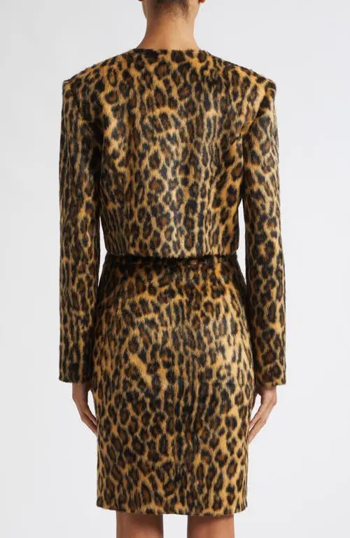 TOCCIN Aivana Faux Fur Cropped Jacket