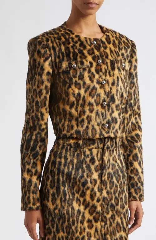 TOCCIN Aivana Faux Fur Cropped Jacket