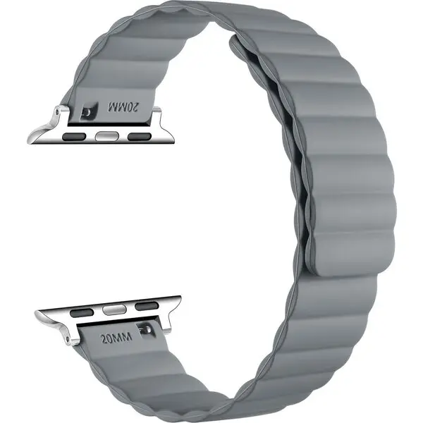 POSH TECH Silicone Apple Watch Band With Magnetic Closure - Grey