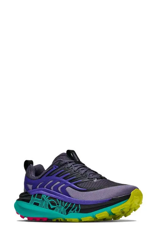 HOKA® Stinson All-terrain Running Shoe - Squid Ink/electric Aqua
