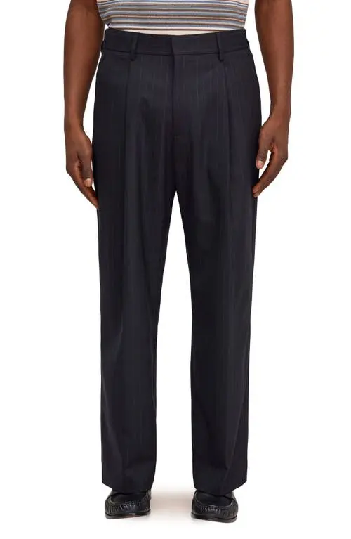 Nn07 Kay 10037 Pinstriped Pleated Trousers