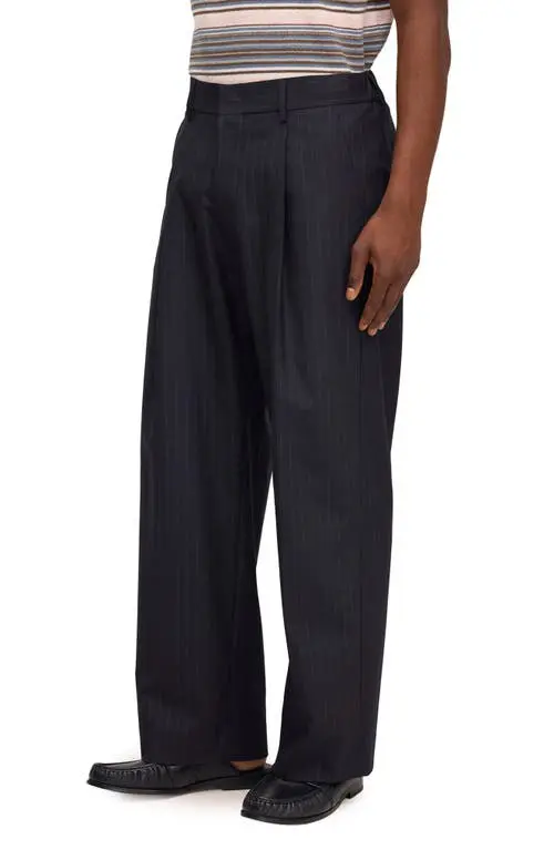Nn07 Kay 10037 Pinstriped Pleated Trousers
