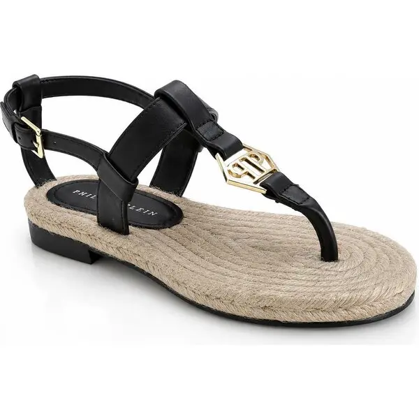 Philipp Plein Nappa Sandals Rope Hexagon