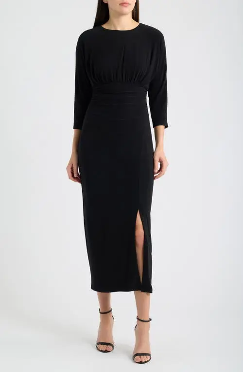 Vince Camuto Ity Tucked Dolman Sleeve Dress - Black