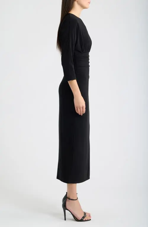 Vince Camuto Ity Tucked Dolman Sleeve Dress - Black