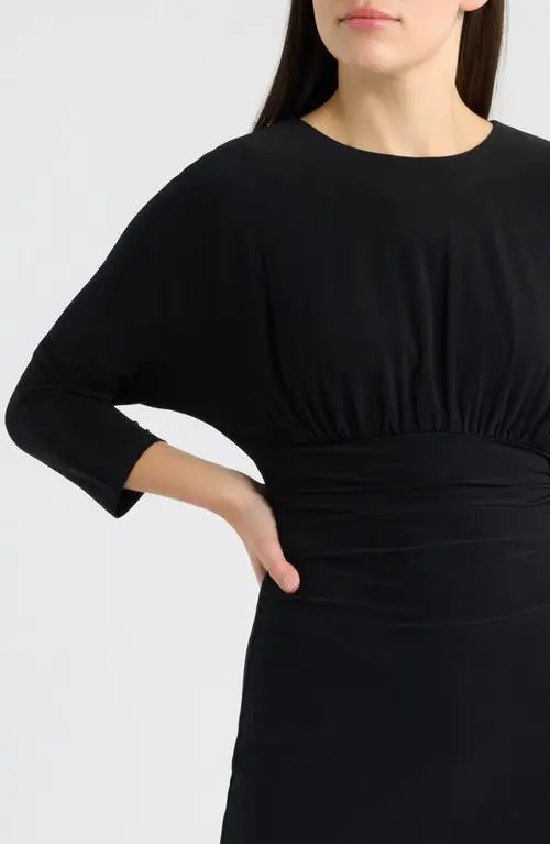 Vince Camuto Ity Tucked Dolman Sleeve Dress - Black