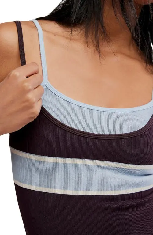 Free People All Clear Rib Tank - Chocolate Combo