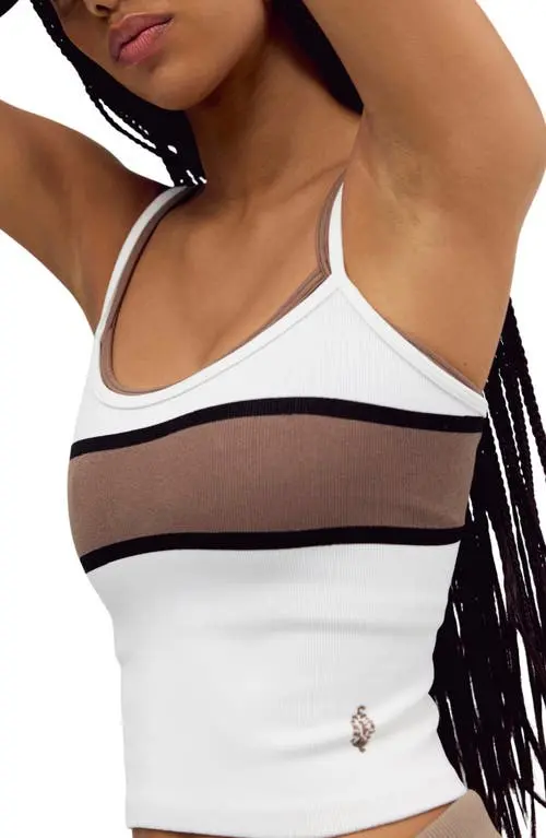 Free People All Clear Rib Tank - Ivory Combo