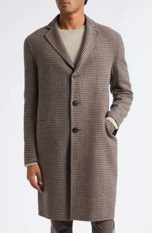 Boglioli Houndstooth Check Wool - Brown