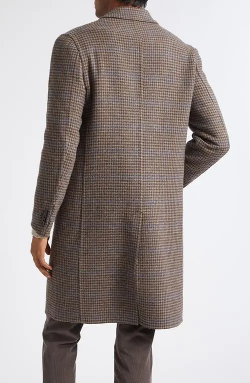 Boglioli Houndstooth Check Wool Coat