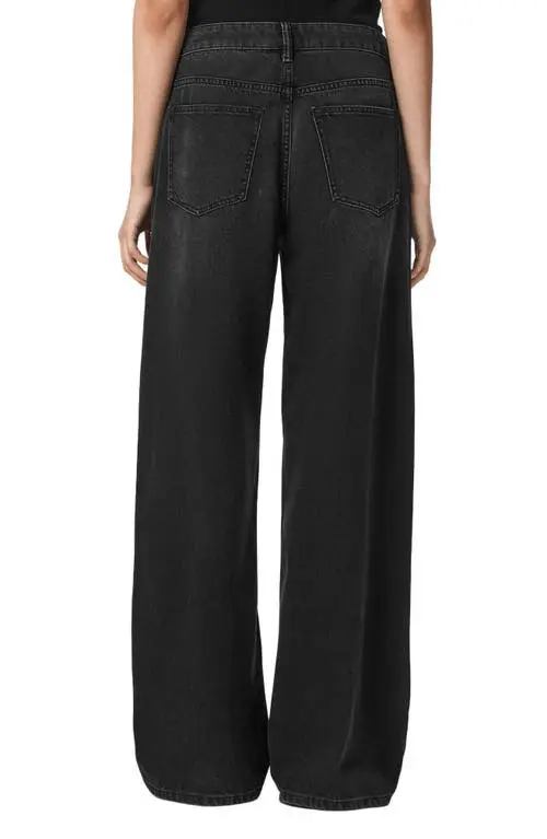 ALLSAINTS Sway Studded High Waist Wide Leg Jeans