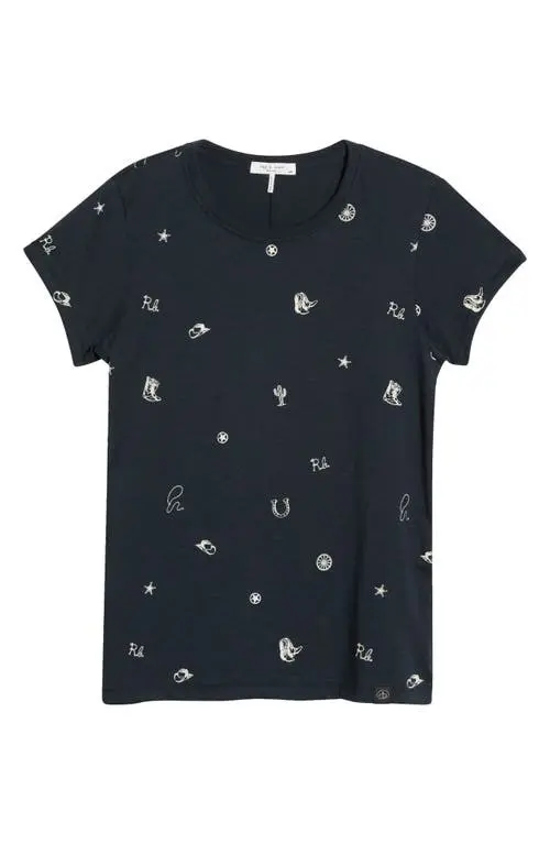 Rag & Bone Rodeo Graphic T-shirt - Navy Multi
