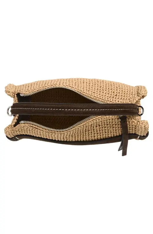 JW Anderson Small Loafer Raffia & Suede Handbag