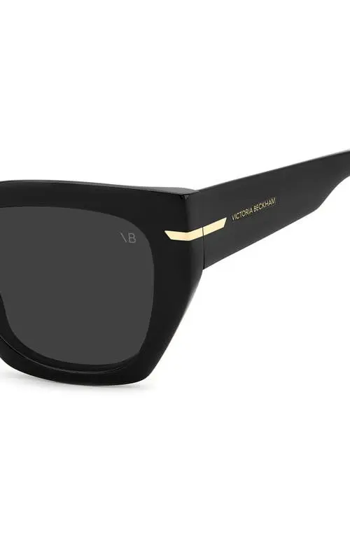 Victoria Beckham Vb 7017/s 52mm Rectangular Sunglasses - Black/grey