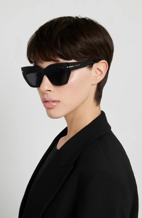 Victoria Beckham Vb 7017/s 52mm Rectangular Sunglasses - Black/grey