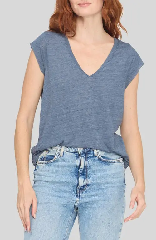 PROJECT SOCIAL T Canyon V-neck T-shirt - Deep Indigo