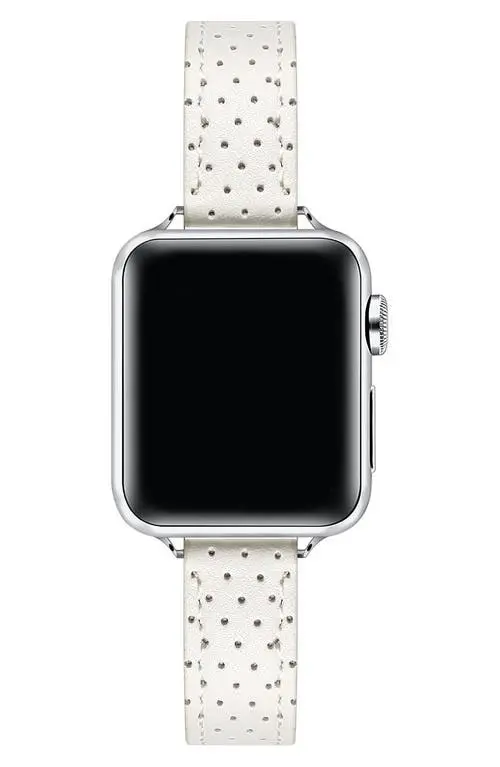 POSH TECH Carmen Perforated Leather Apple Watch® Watchband - Ivory
