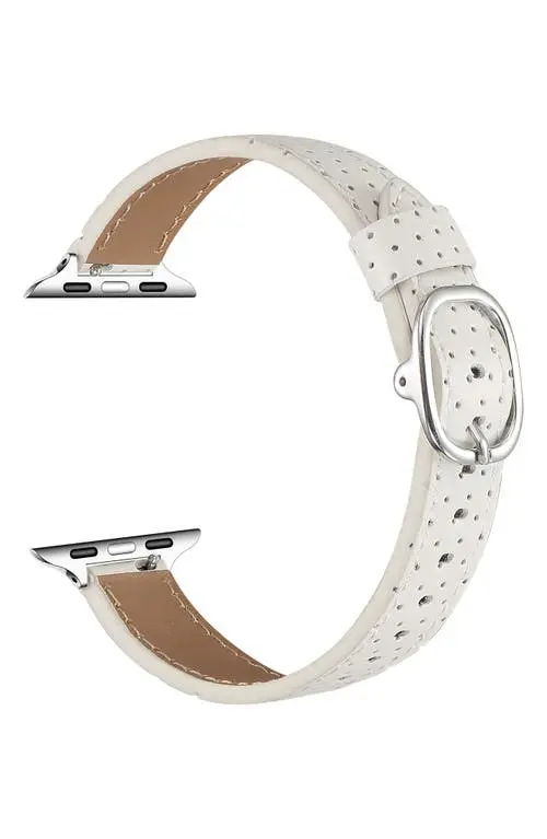 POSH TECH Carmen Perforated Leather Apple Watch® Watchband - Ivory
