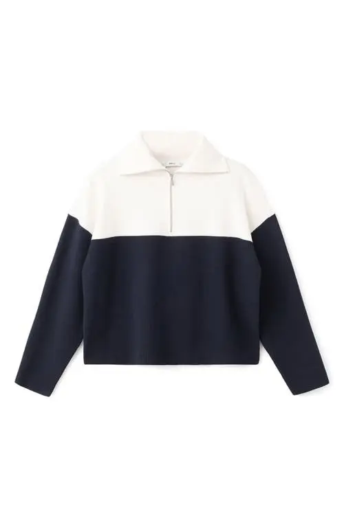Mango Bicolour High Collar Sweater