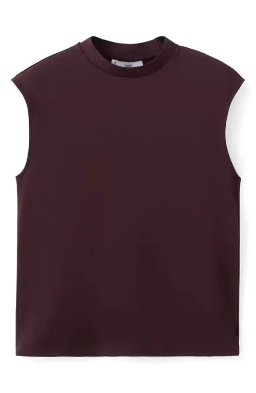 Mango Mock Neck Sleeveless Top