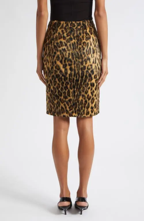 TOCCIN Noelle Faux Fur Pencil Skirt