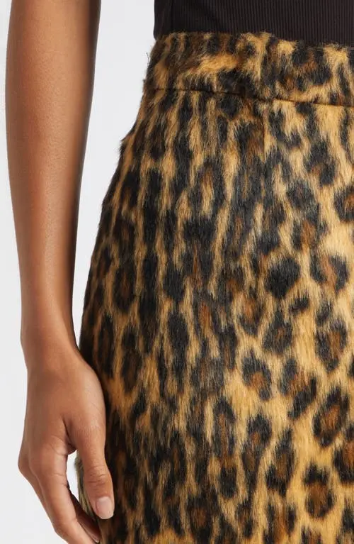 TOCCIN Noelle Faux Fur Pencil Skirt