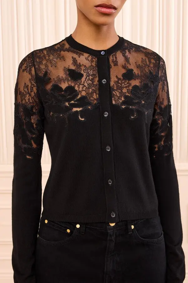 Ulla Johnson Talia Embroidered Lace Cardigan