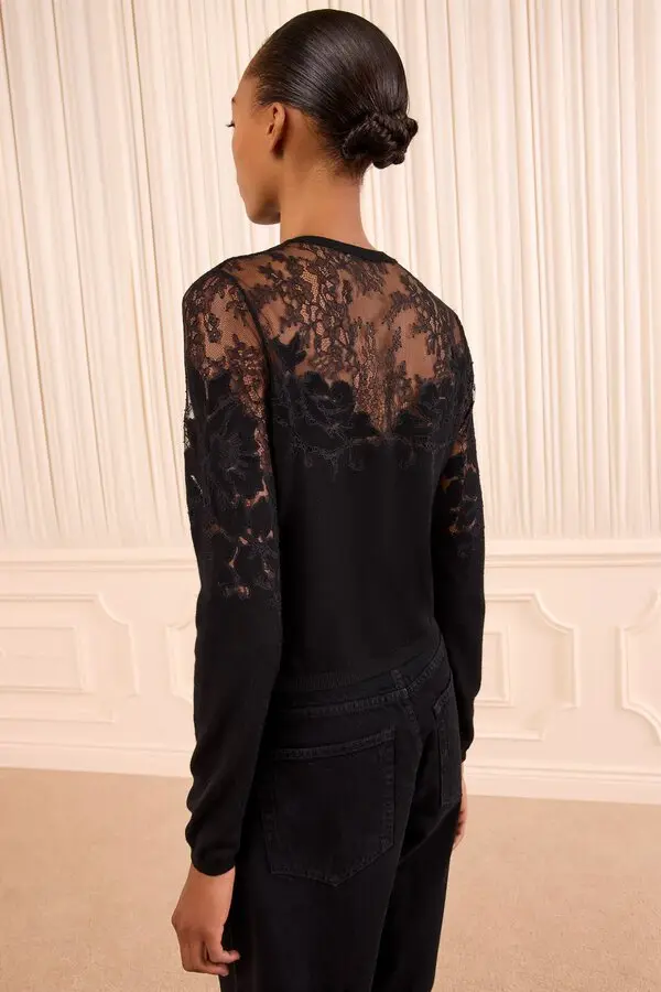 Ulla Johnson Talia Embroidered Lace Cardigan
