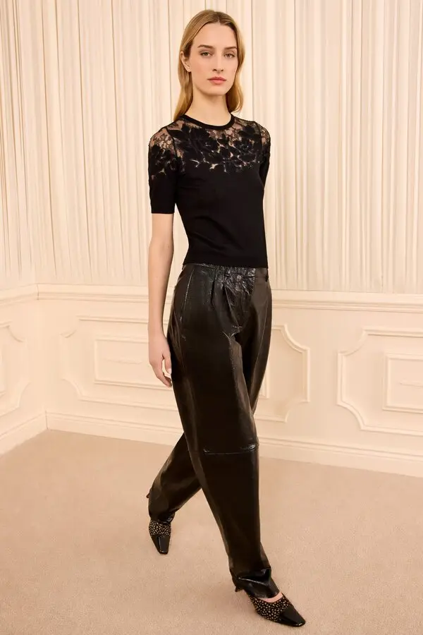 Ulla Johnson Ella Short Sleeve Lace Top