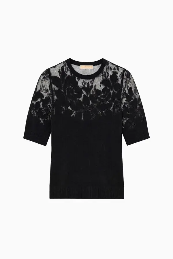 Ulla Johnson Ella Short Sleeve Lace Top