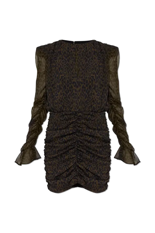 ROTATE BY BIRGER CHRISTENSEN Dress With Ruching - Brown
