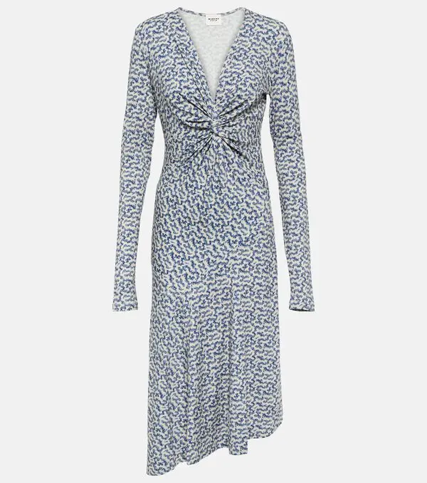 MARANT ETOILE Lania Printed Jersey Midi Dress
