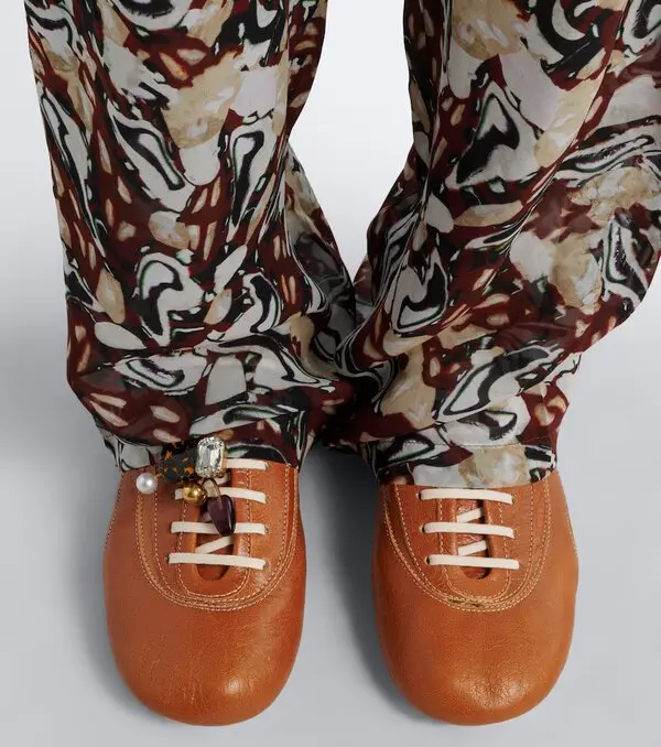 Dries Van Noten Embellished Leather Sneakers