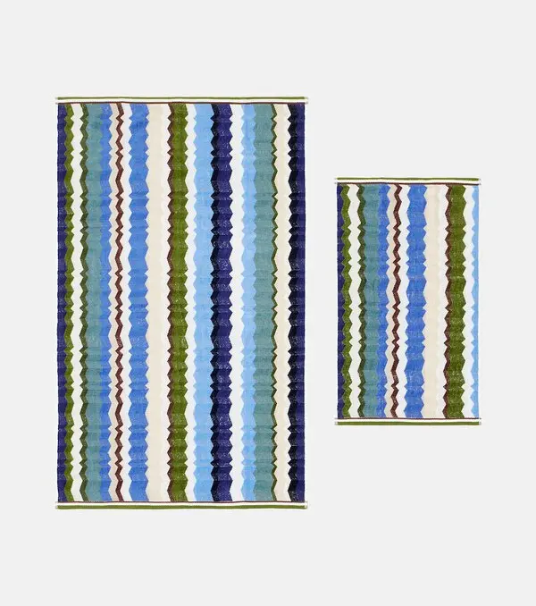 Missoni Eva Zigzag Set Of 2 Cotton Terry Towels - Multicoloured