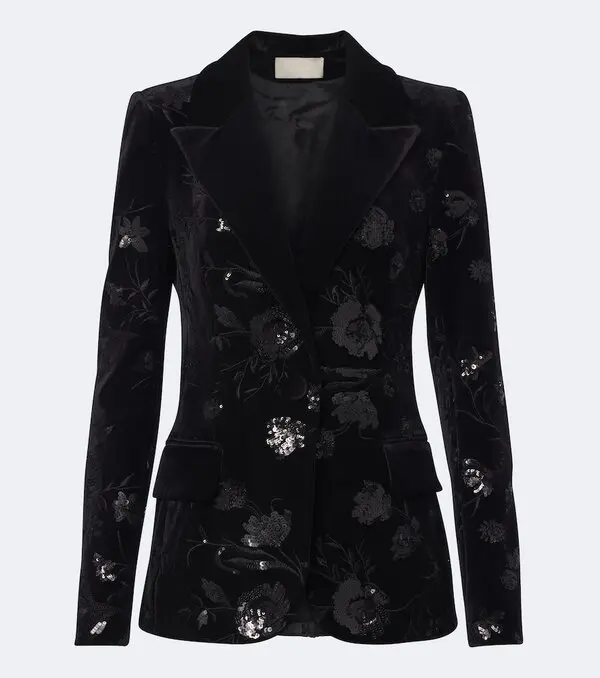 Elie Saab Sequined Velvet Blazer