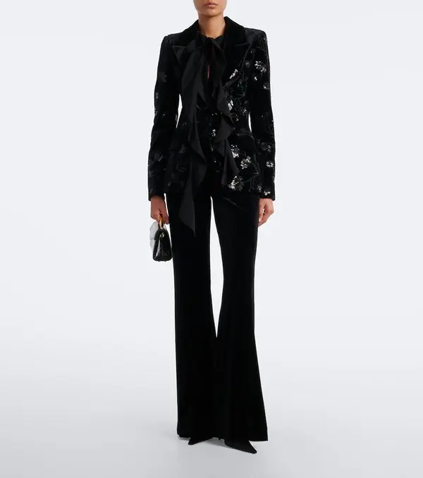 Elie Saab Sequined Velvet Blazer