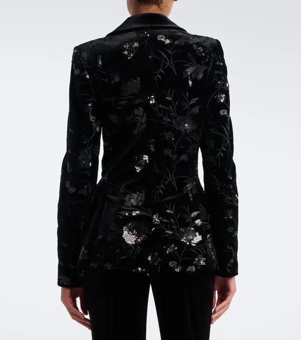 Elie Saab Sequined Velvet Blazer