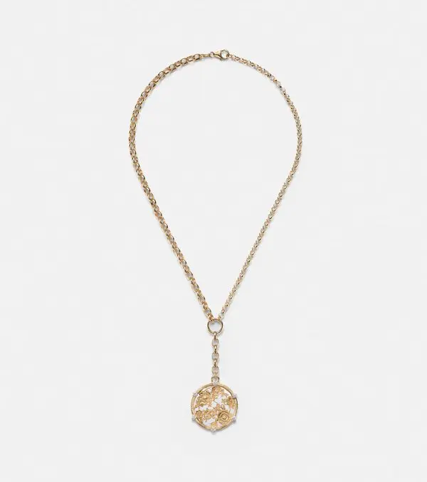 FOUNDRAE 18kt Yellow Diamond Pendant Necklace