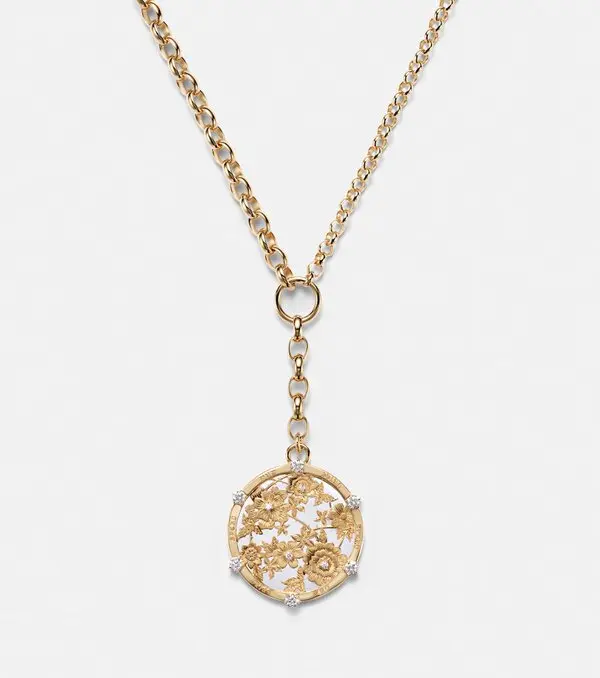 FOUNDRAE 18kt Yellow Diamond Pendant Necklace