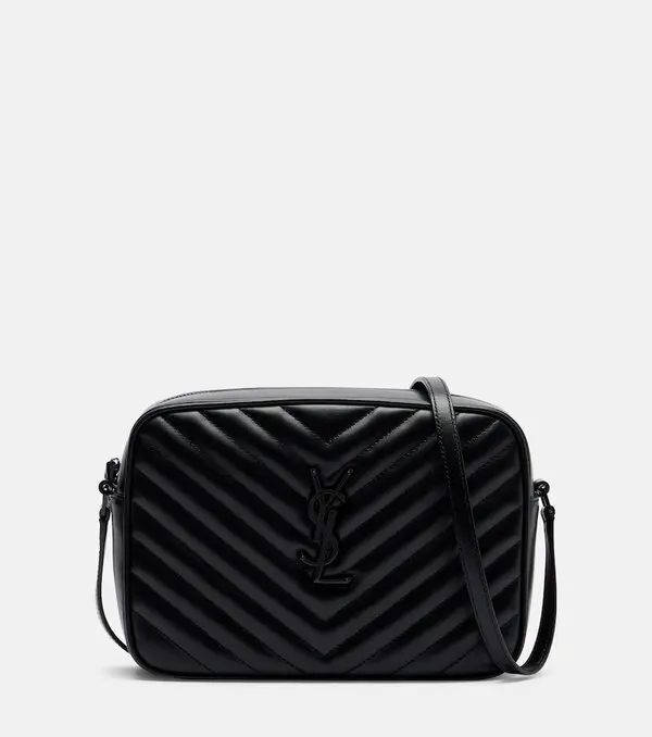 Saint Laurent Lou Camera Leather Crossbody Bag - Black