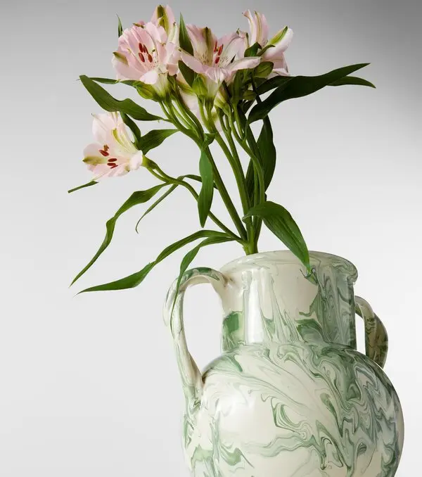 CABANA Marbled Ceramic Vase