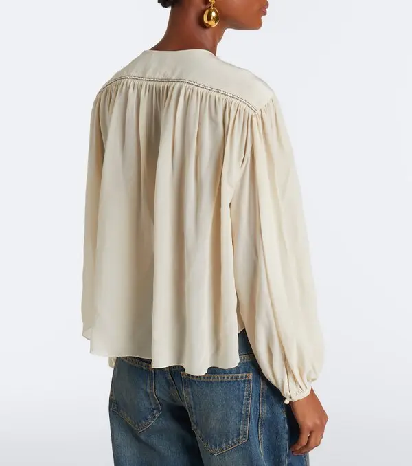 Isabel Marant Étoile Nuna Silk Blouse - White