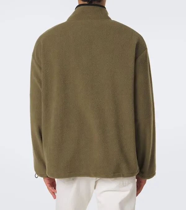 Miu Miu Fleece Zip-up Jacket With Drawstring Hem