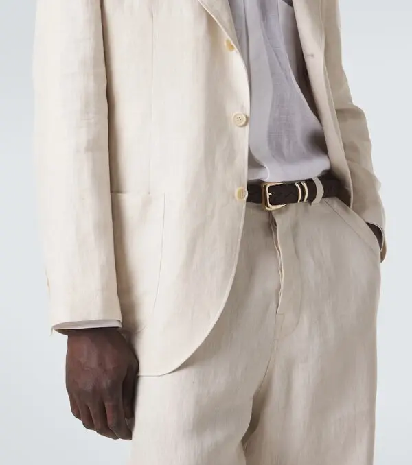 Brunello Cucinelli Braided Suede Belt