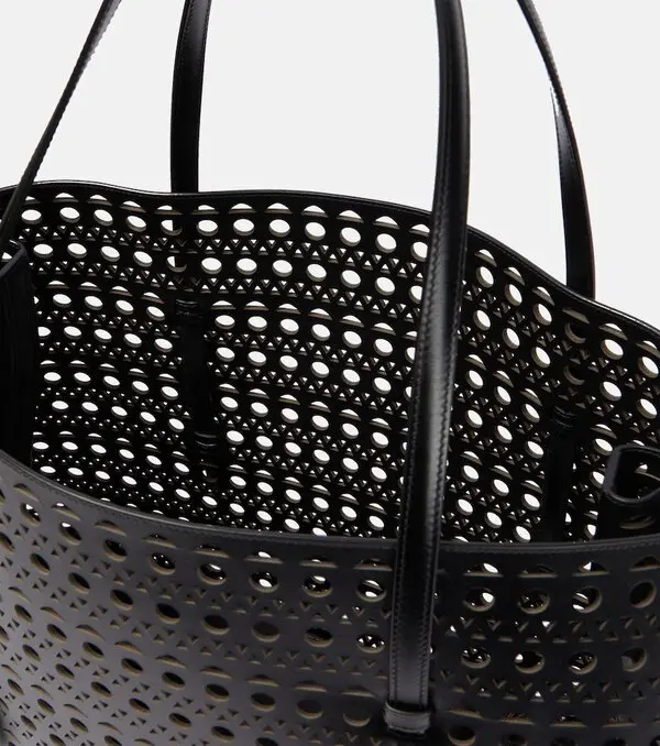 Alaïa Mina 50 Large Leather Tote Bag