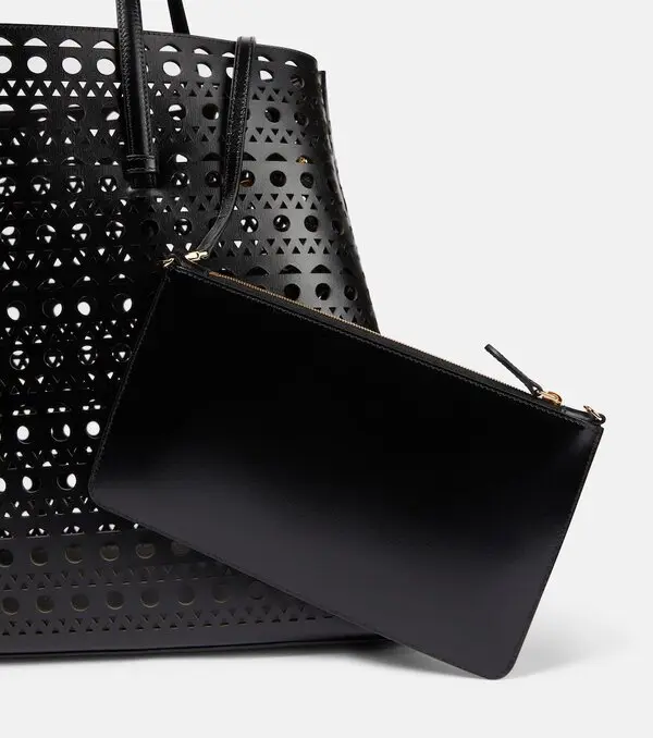 Alaïa Mina 50 Large Leather Tote Bag