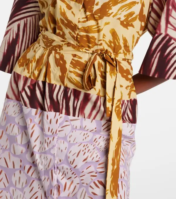 Dries Van Noten Printed Cotton Poplin Shirt Dress