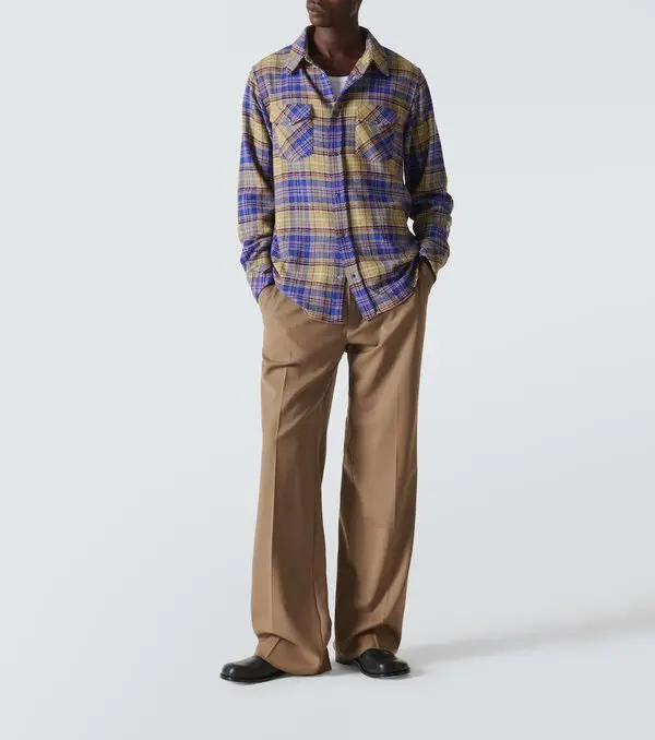 GOD'S TRUE CASHMERE Tartan Cashmere Shirt