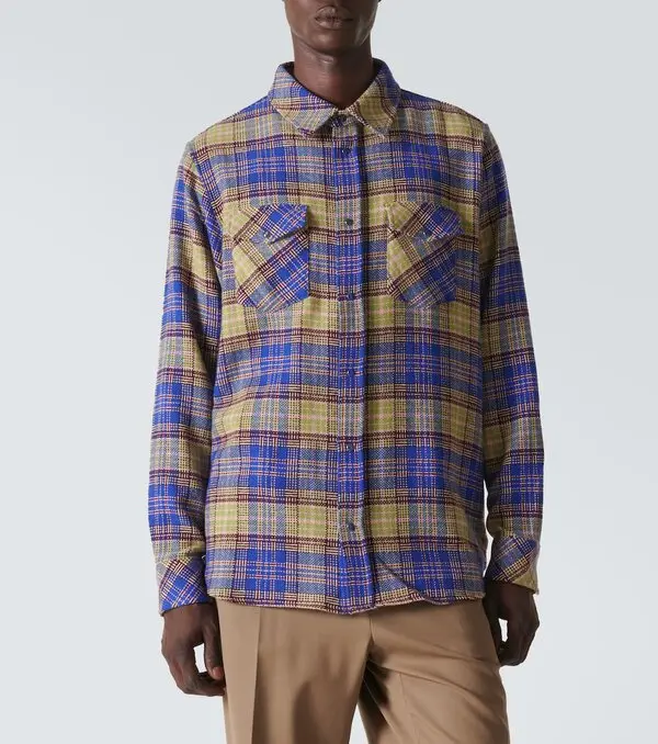 GOD'S TRUE CASHMERE Tartan Cashmere Shirt